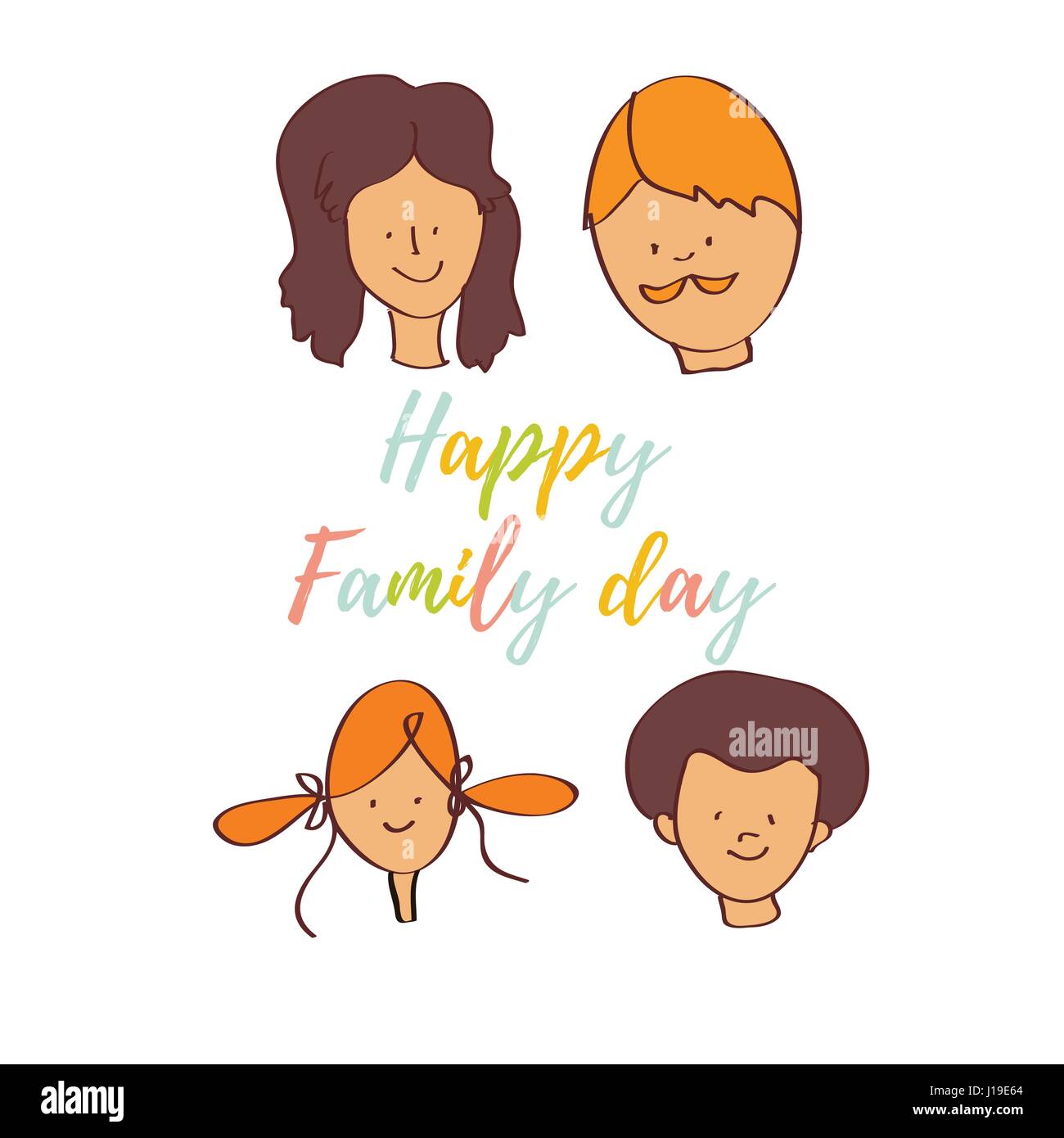 Greeting card of the Family day. Abstract background Stock Vector Image ...
