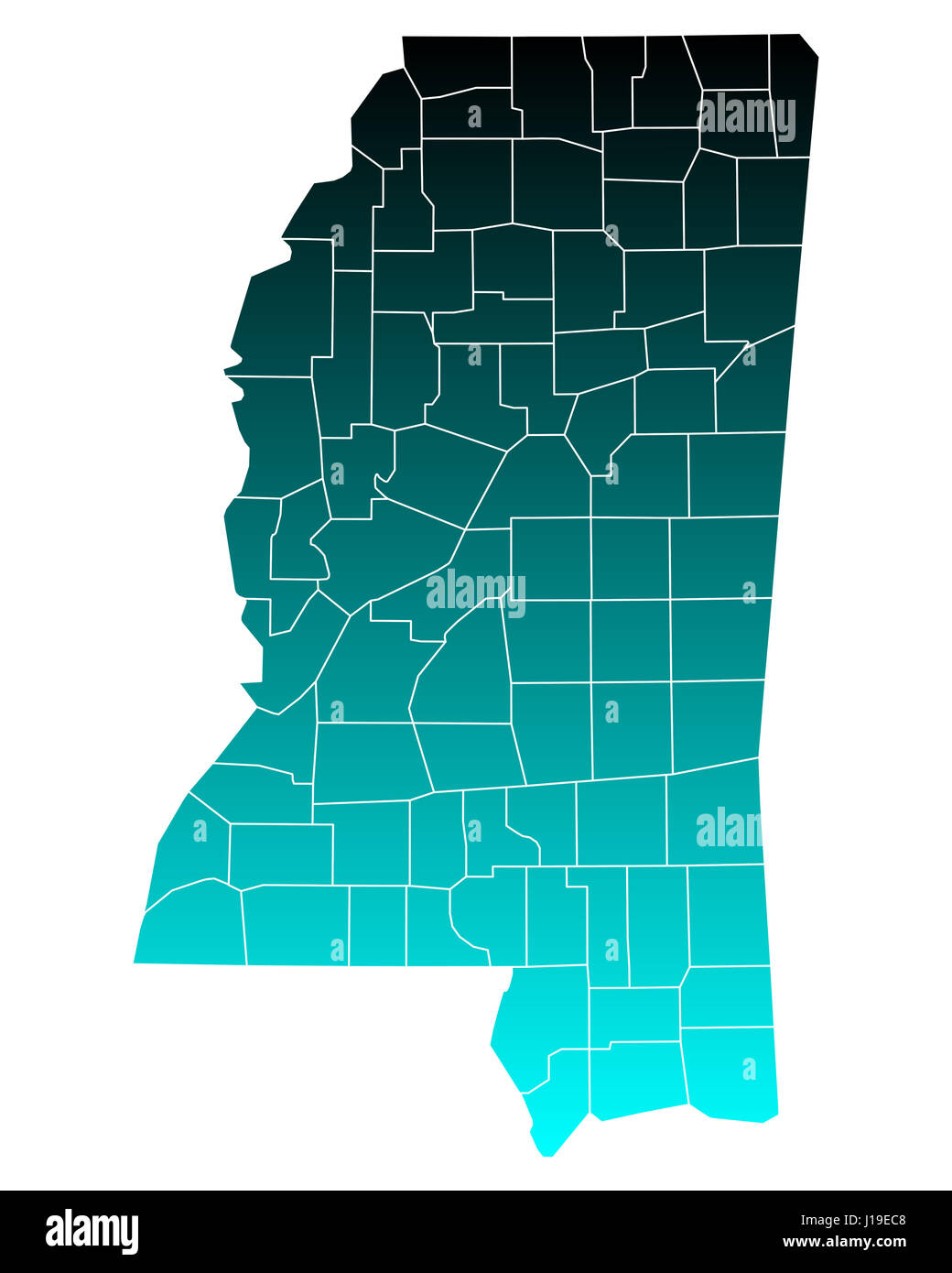 Map of Mississippi Stock Photo - Alamy