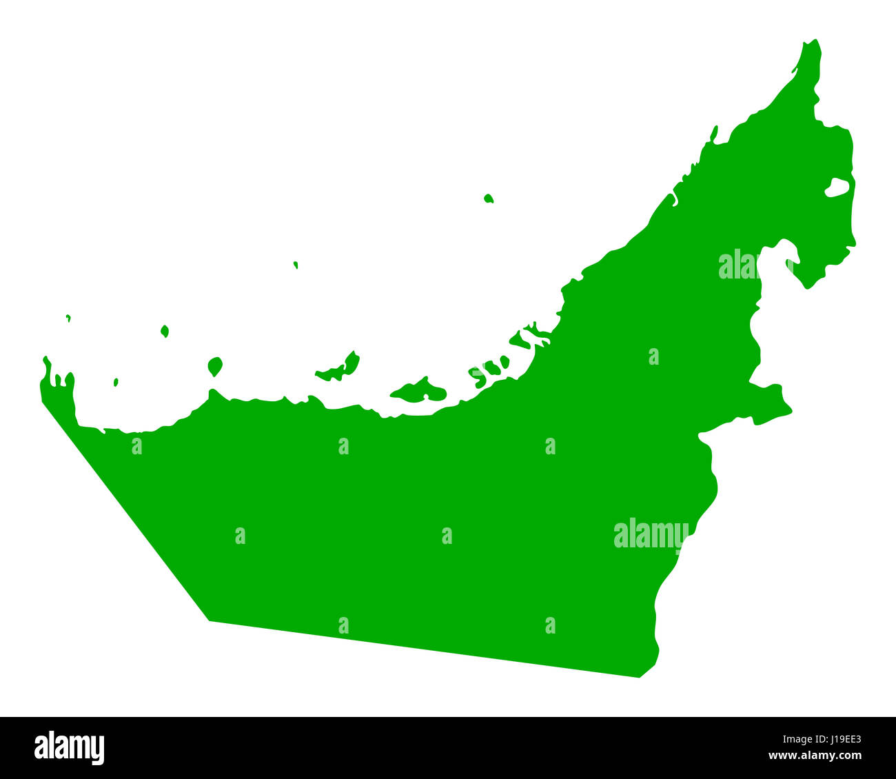 Map of United Arab Emirates Stock Photo - Alamy