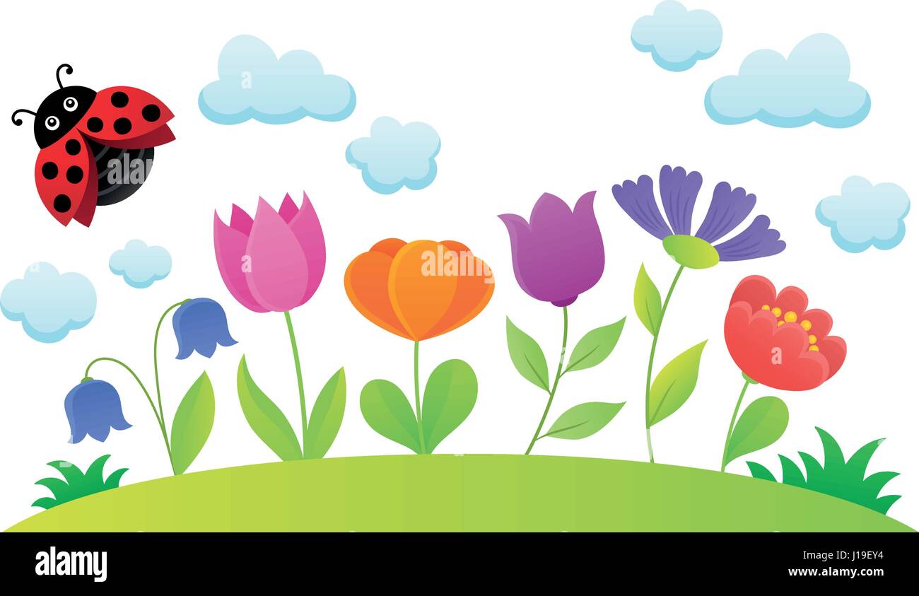 Stylized flowers topic image 1 - eps10 vector illustration Stock Vector ...