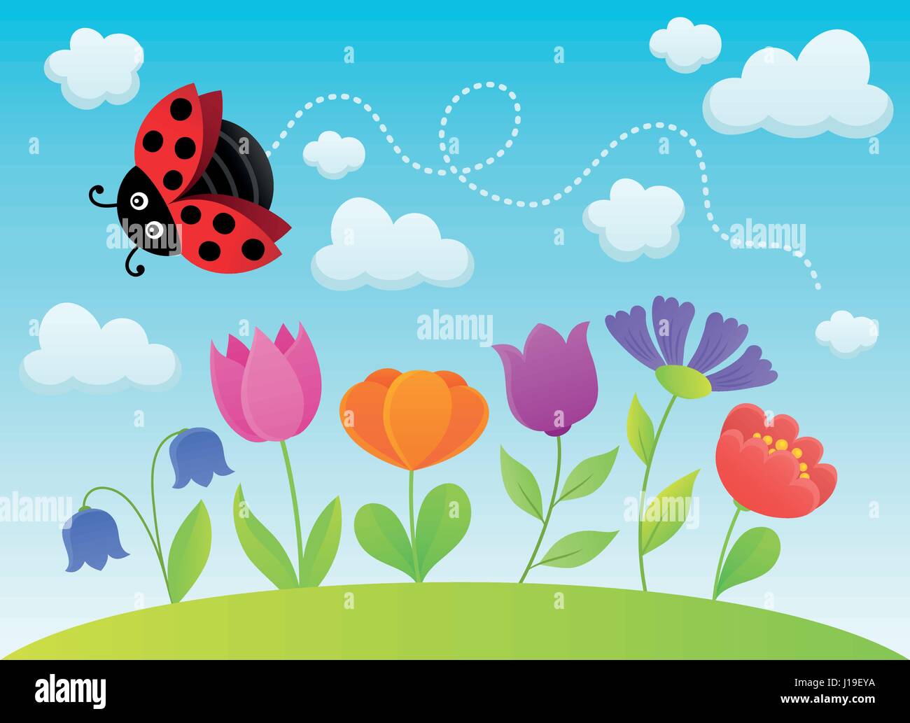 Stylized flowers topic image 2 - eps10 vector illustration Stock Vector ...