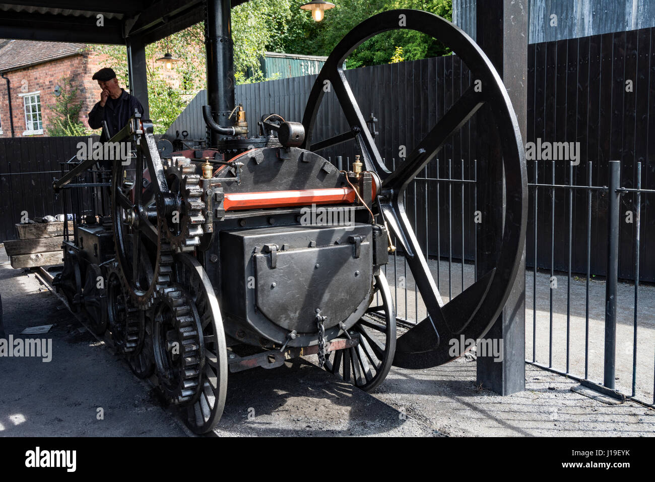 The Coalbrookdale Locomotive at the Blists Hill Victorian Town, near ...