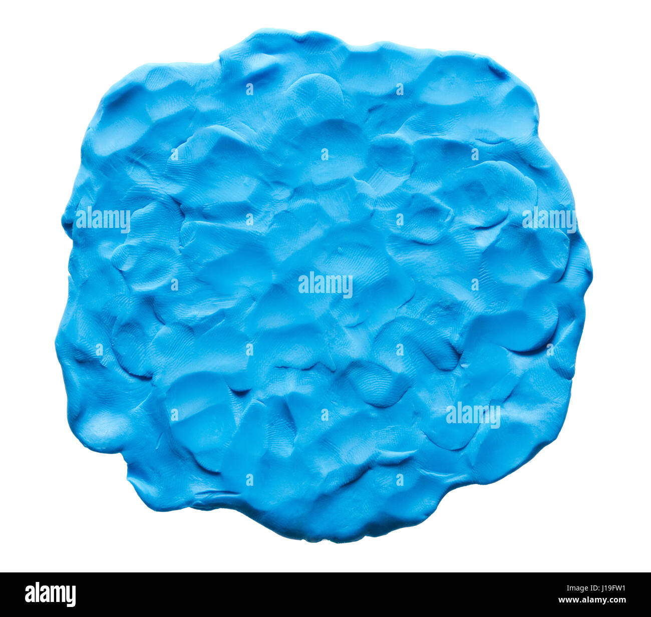 Blue plasticine texture isolated on white background Stock Photo - Alamy