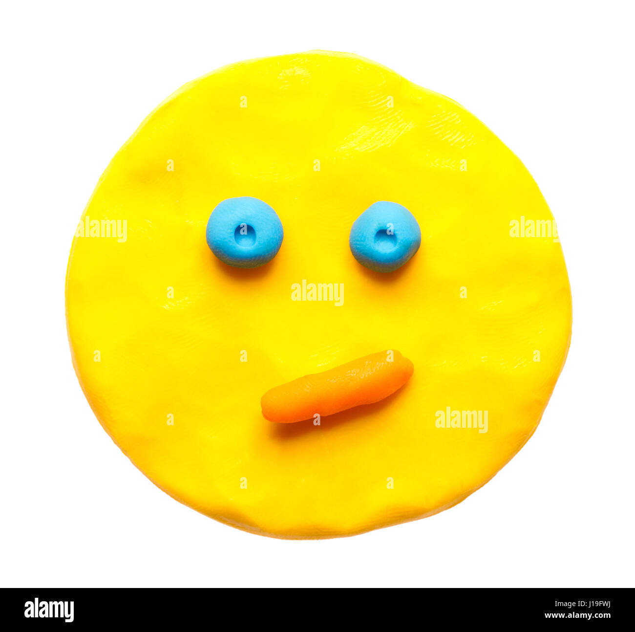 Plasticine faces isolated on white background Stock Photo - Alamy