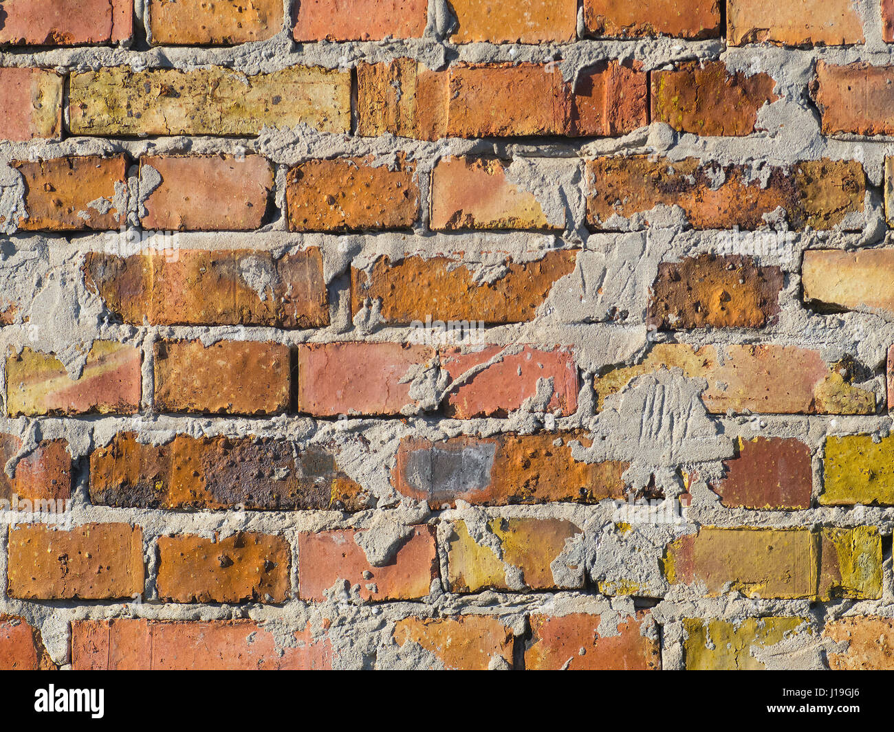 The texture of a brick wall with plaster Stock Photo - Alamy