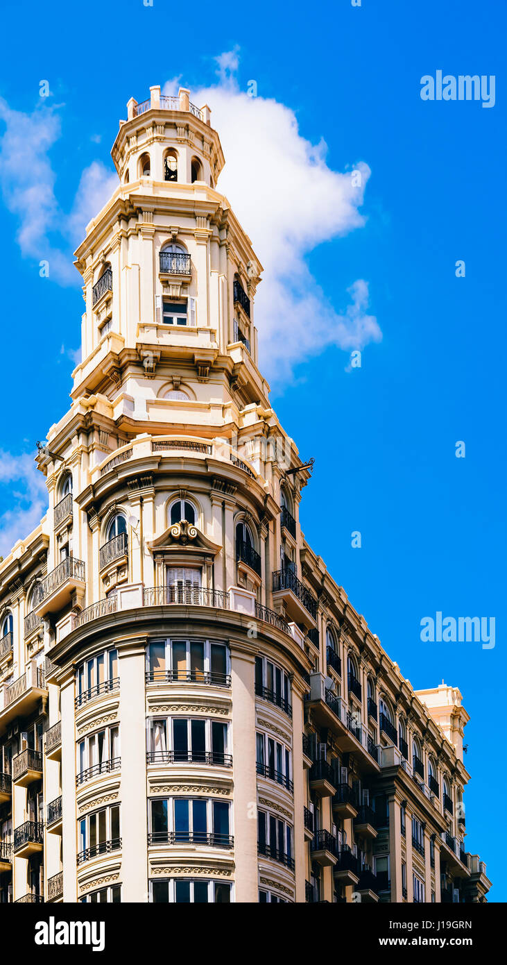 Classic Buildings Architecture In Valencia City Stock Photo - Alamy