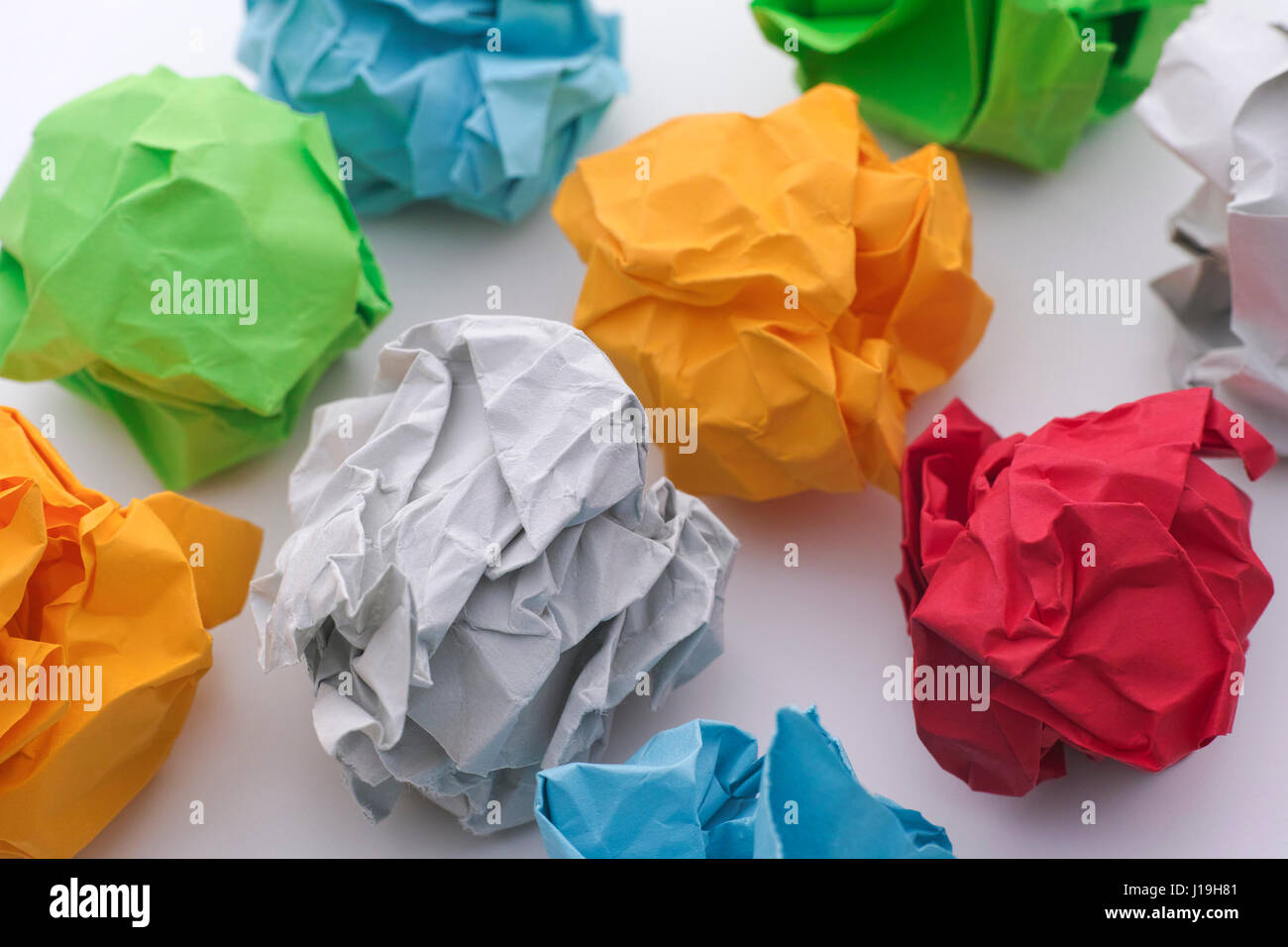 Colorful paper balls. Idea Concept Stock Photo - Alamy