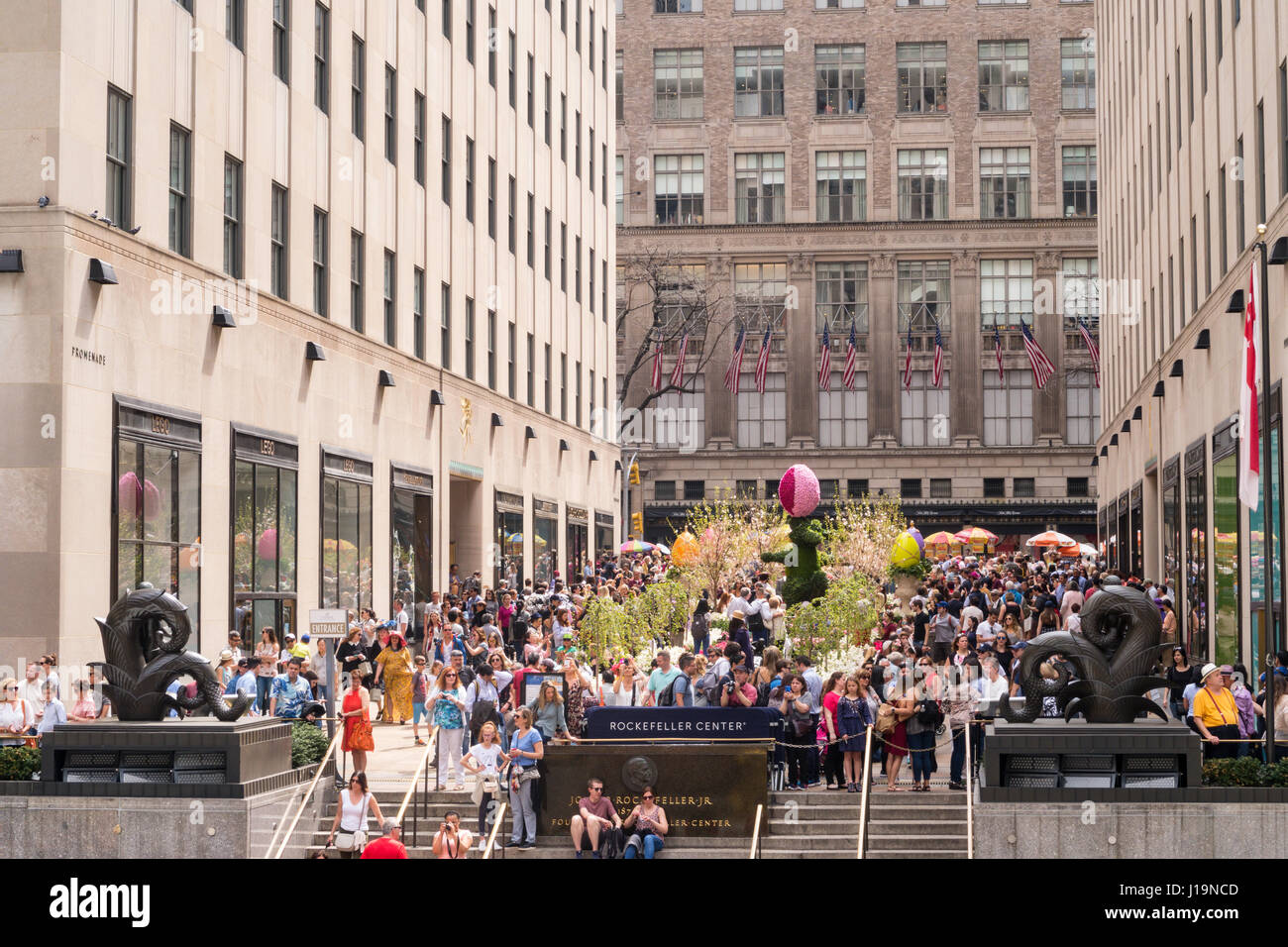 Rockefeller Center at Easter, New York City, USA Stock Photo - Alamy