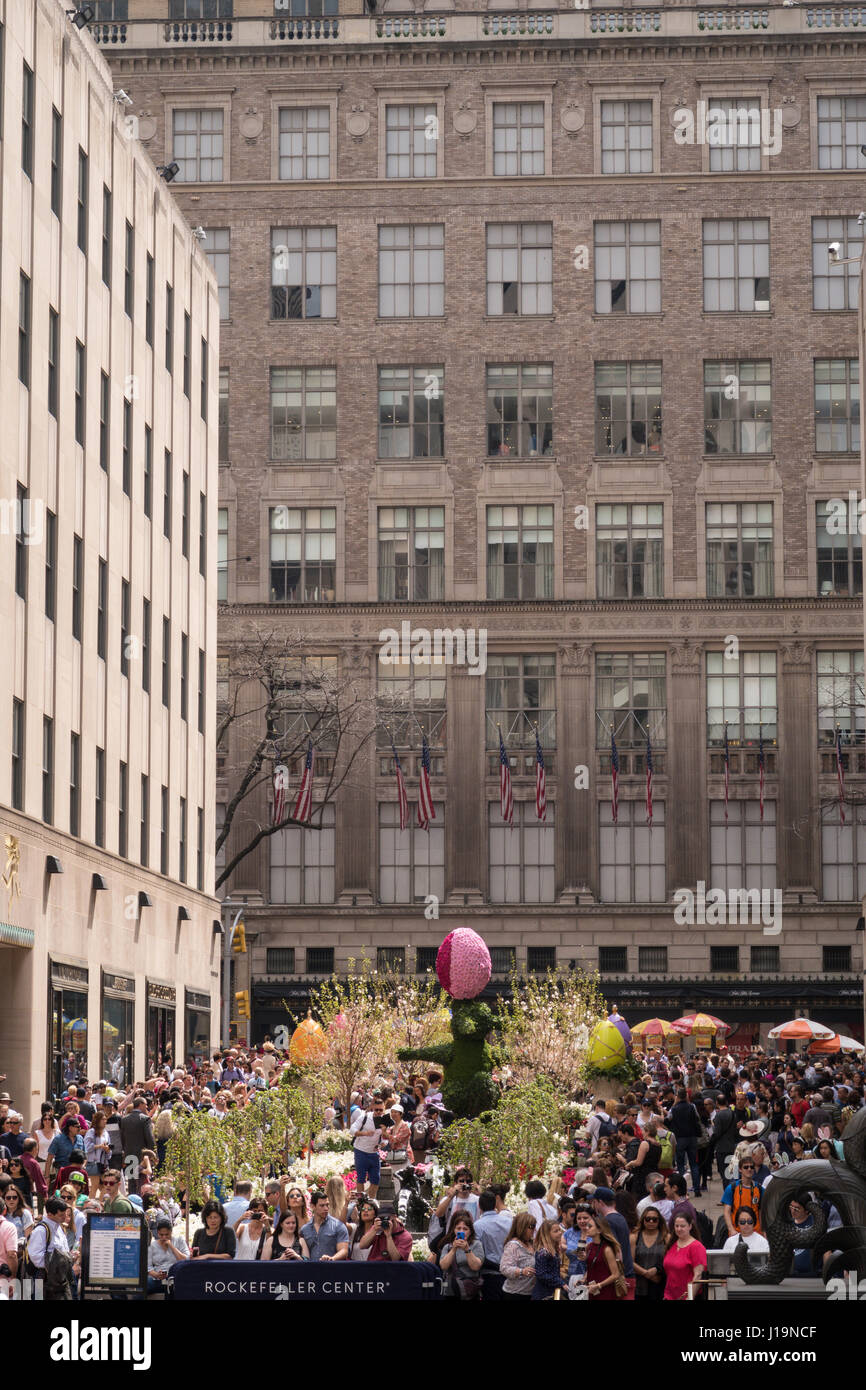 Rockefeller Center at Easter, New York City, USA Stock Photo - Alamy