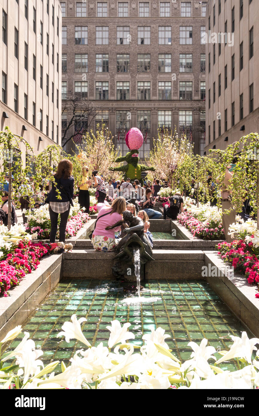Rockefeller Center at Easter, New York City, USA Stock Photo - Alamy
