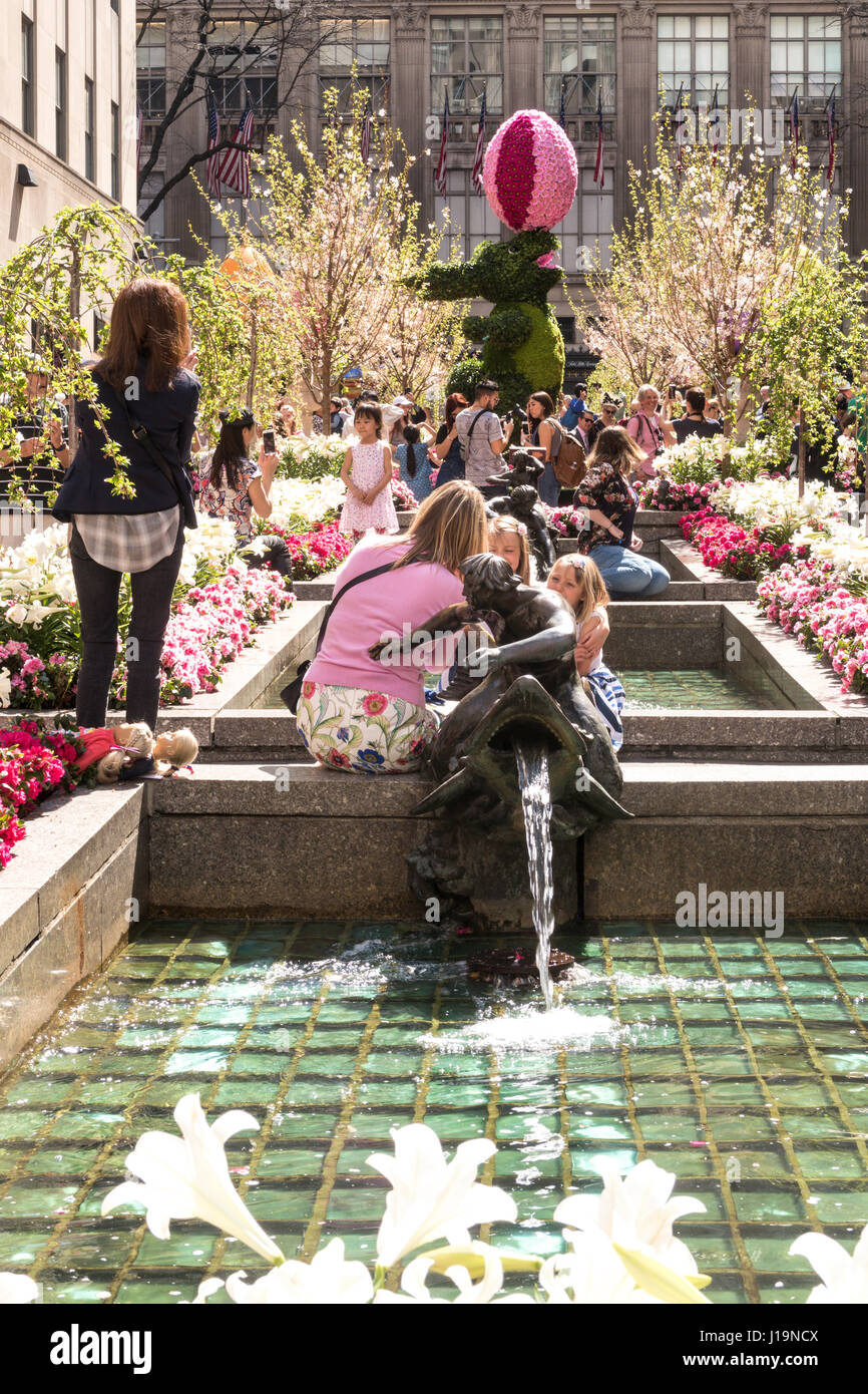 Rockefeller Center at Easter, New York City, USA Stock Photo - Alamy