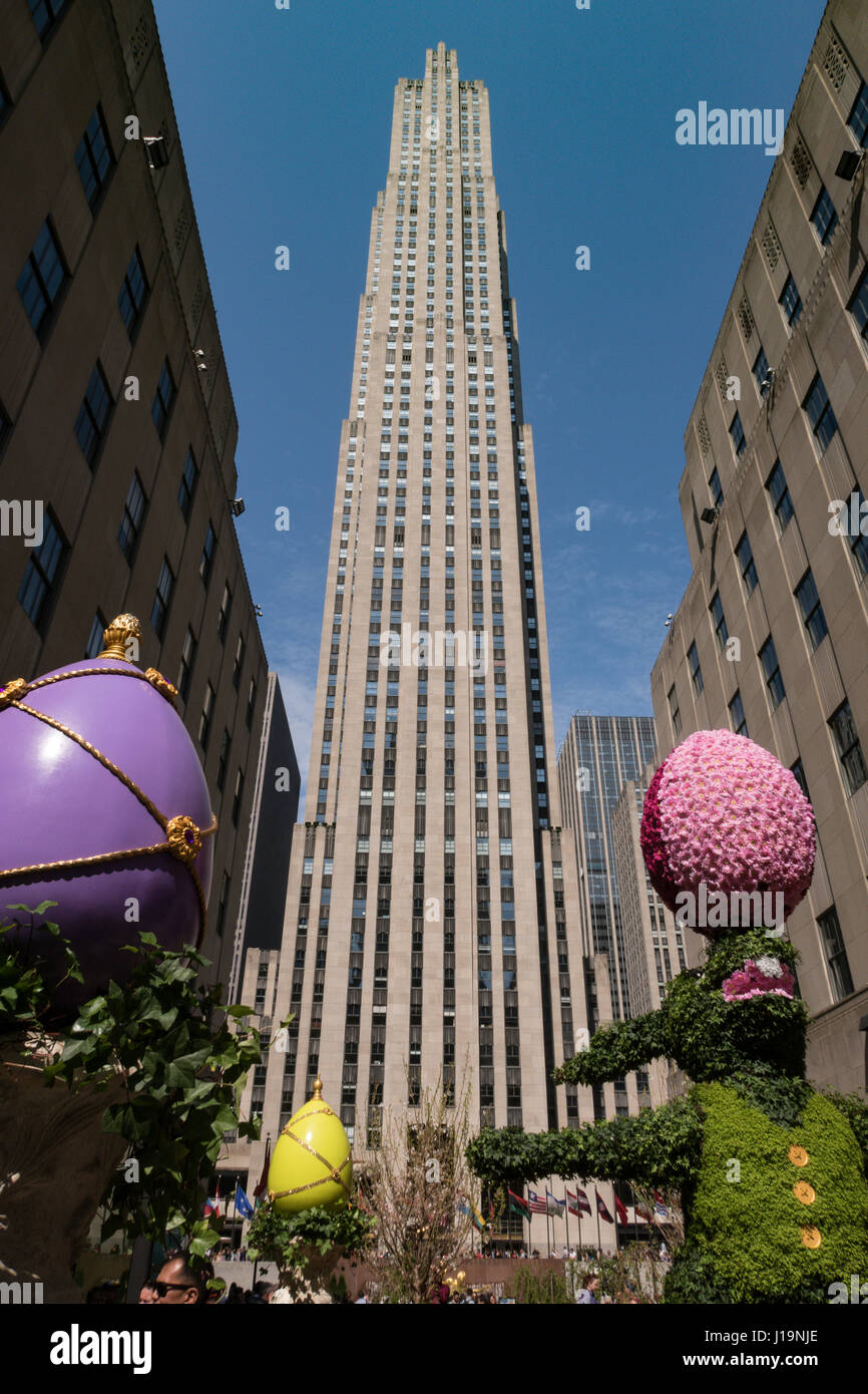 Rockefeller Center at Easter, New York City, USA Stock Photo - Alamy
