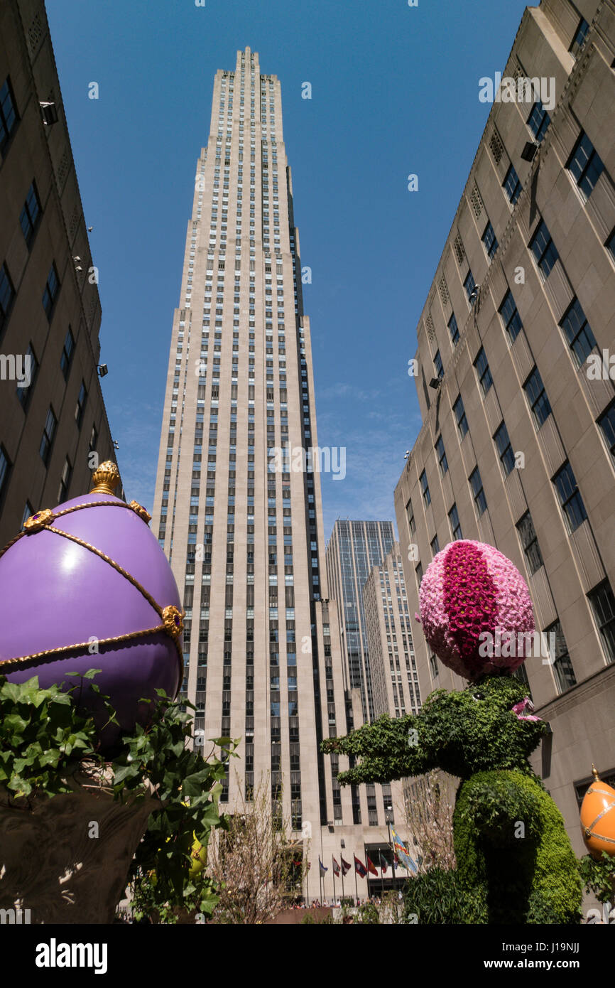 Rockefeller Center at Easter, New York City, USA Stock Photo - Alamy