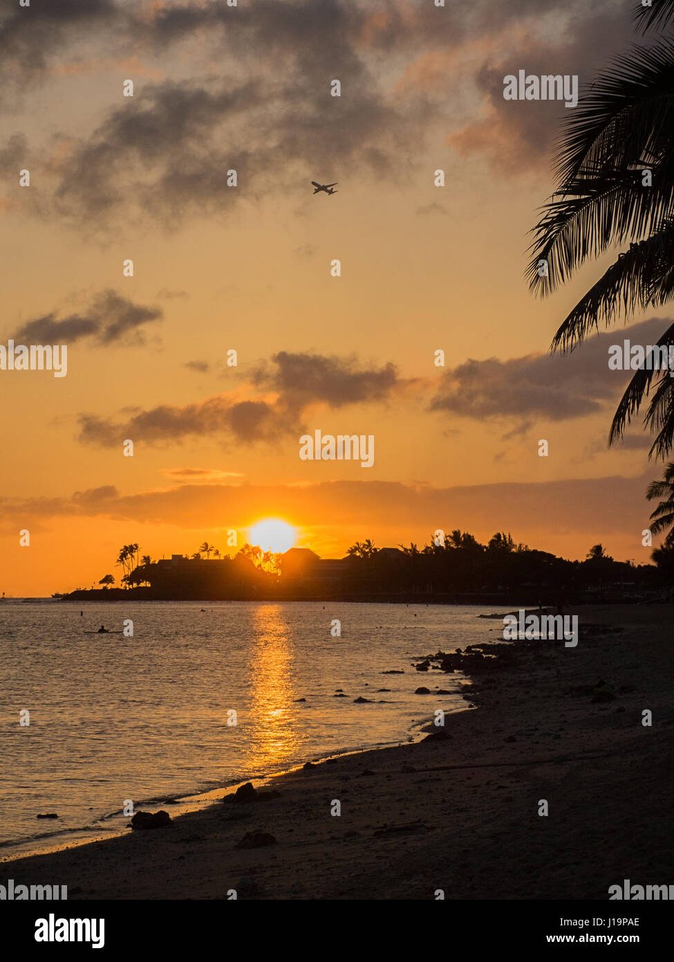Plane Sunset Beach High Resolution Stock Photography and Images - Alamy