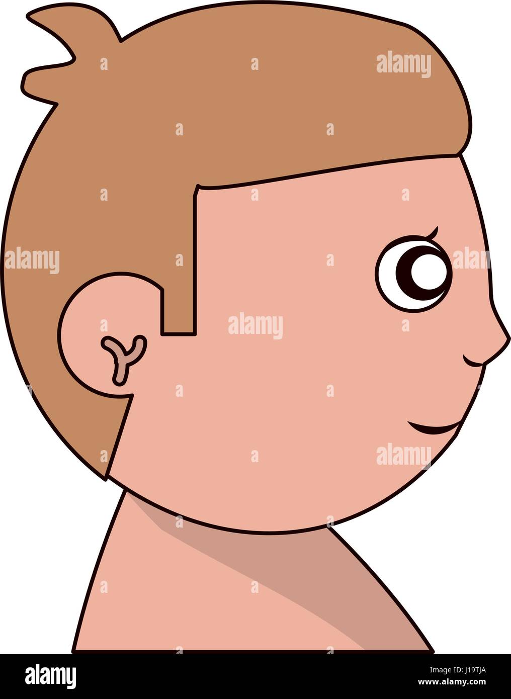 Child Face Drawing Side View