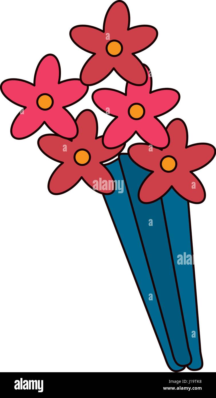 Pink lily flower bunch Stock Vector Images - Alamy