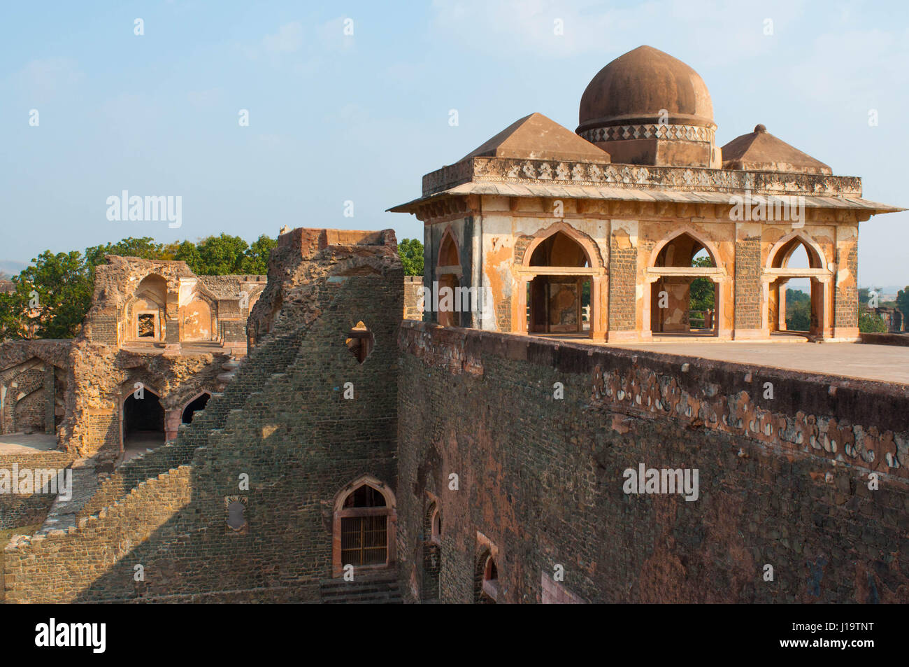 Ancient Indian temple, old fortress ruins, great monument Stock Photo ...