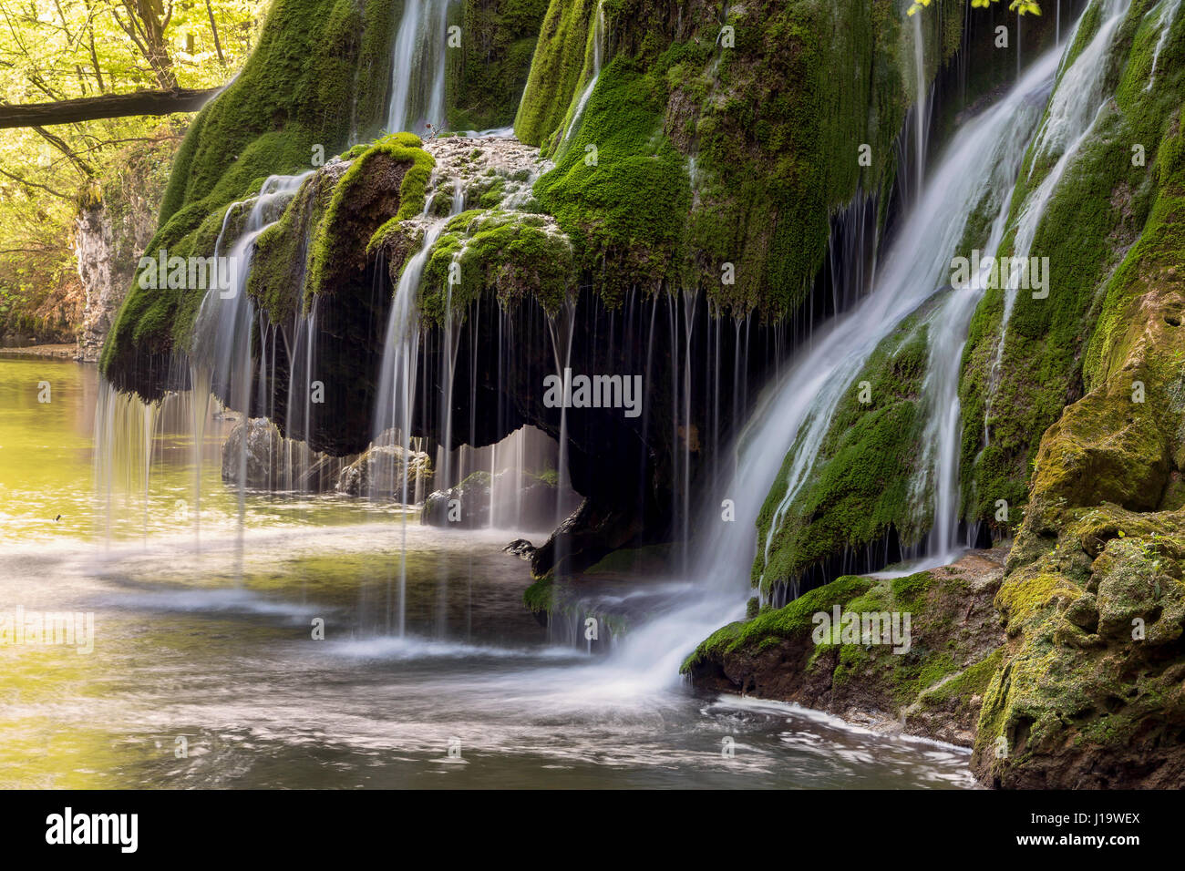 Beautiful mountain waterfall Stock Photo - Alamy