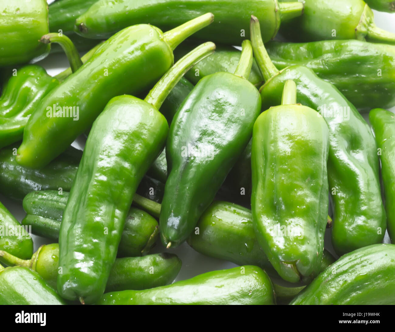 Group of green peppers Stock Photo - Alamy