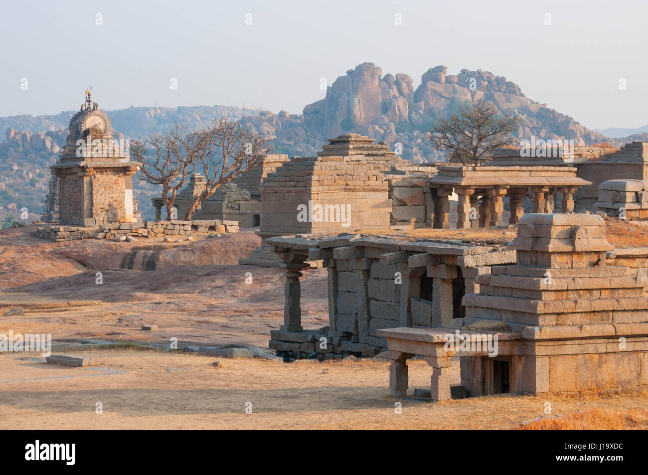 Ancient Indian temple, old fortress ruins, great monument Stock Photo ...