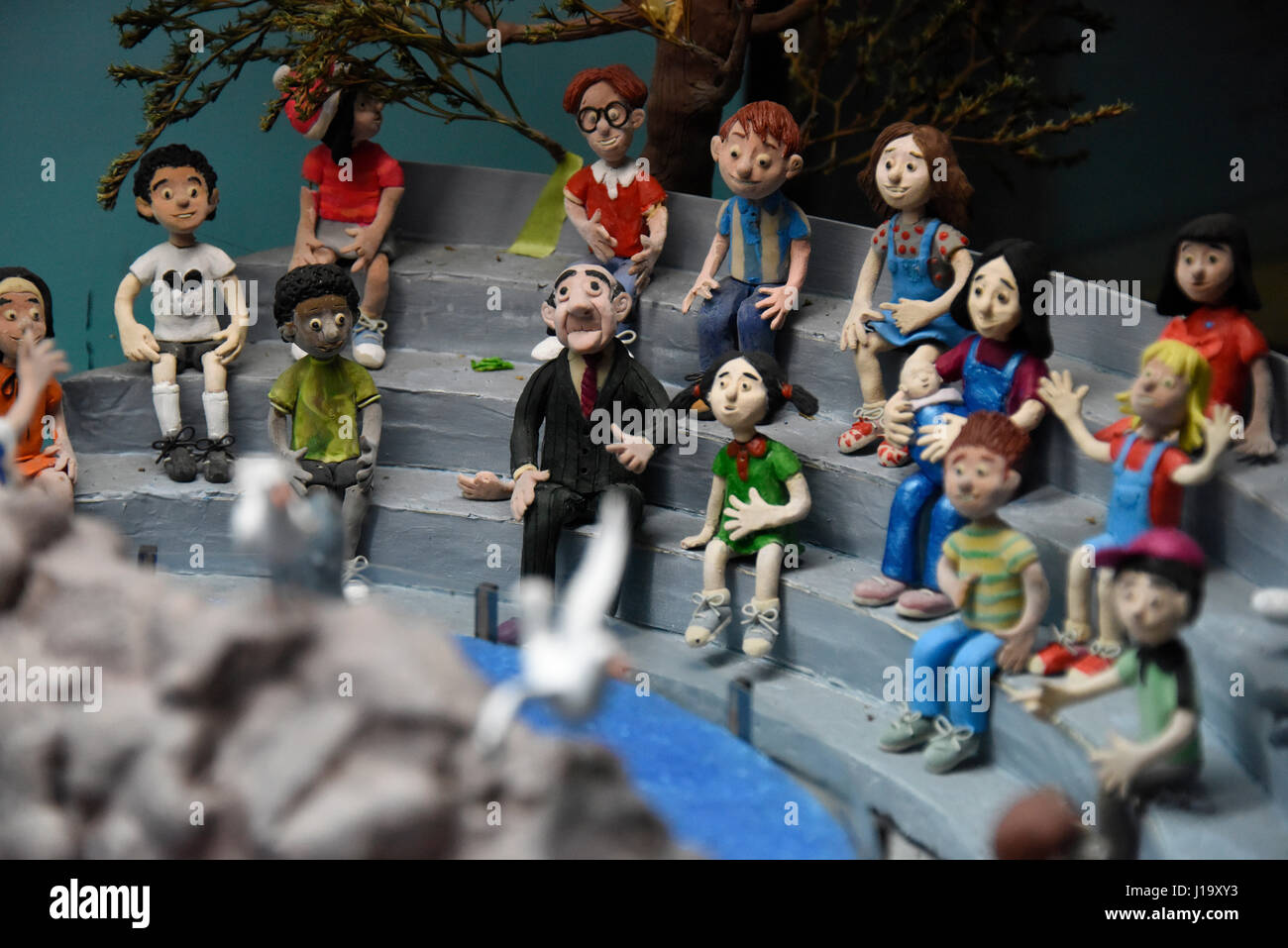 Small hand painted models of people Stock Photo - Alamy