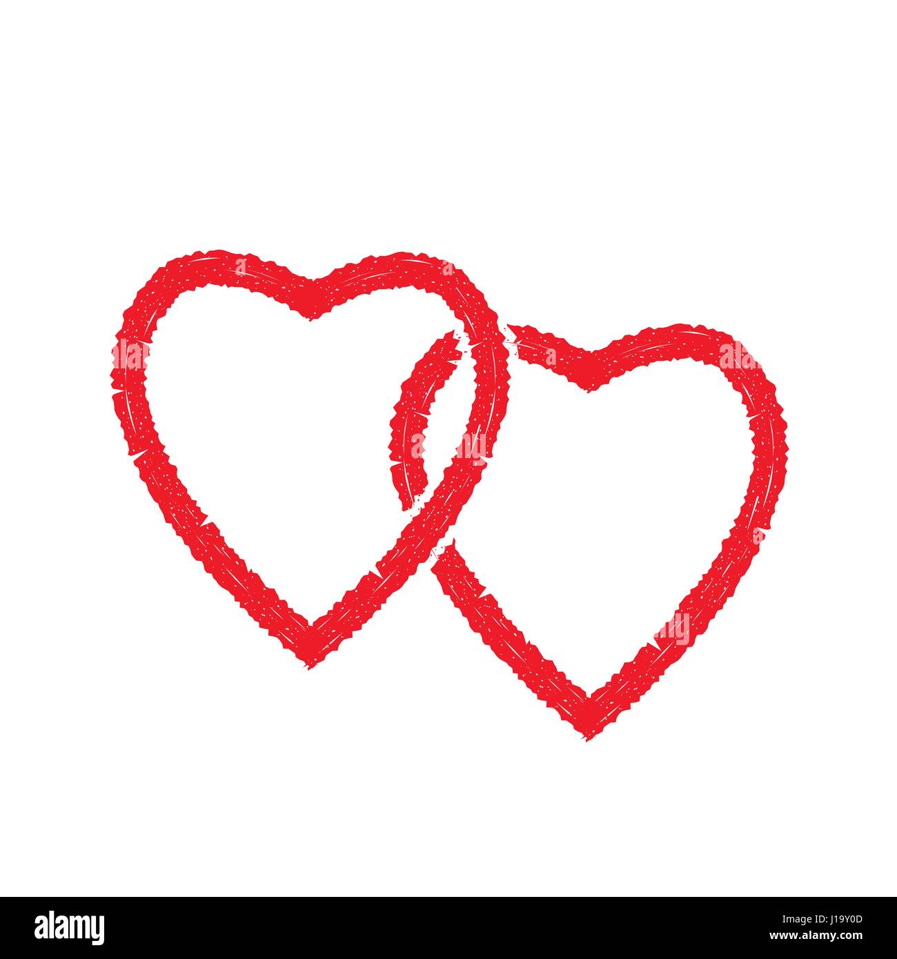 Red scribble heart hi-res stock photography and images - Alamy