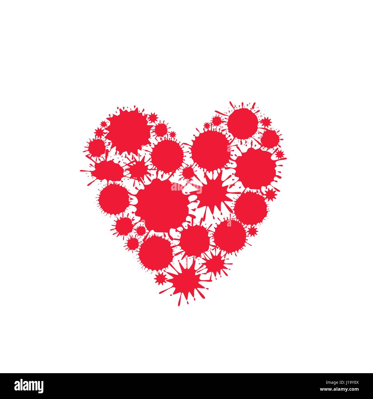 Red spray paint heart Stock Vector Images - Alamy