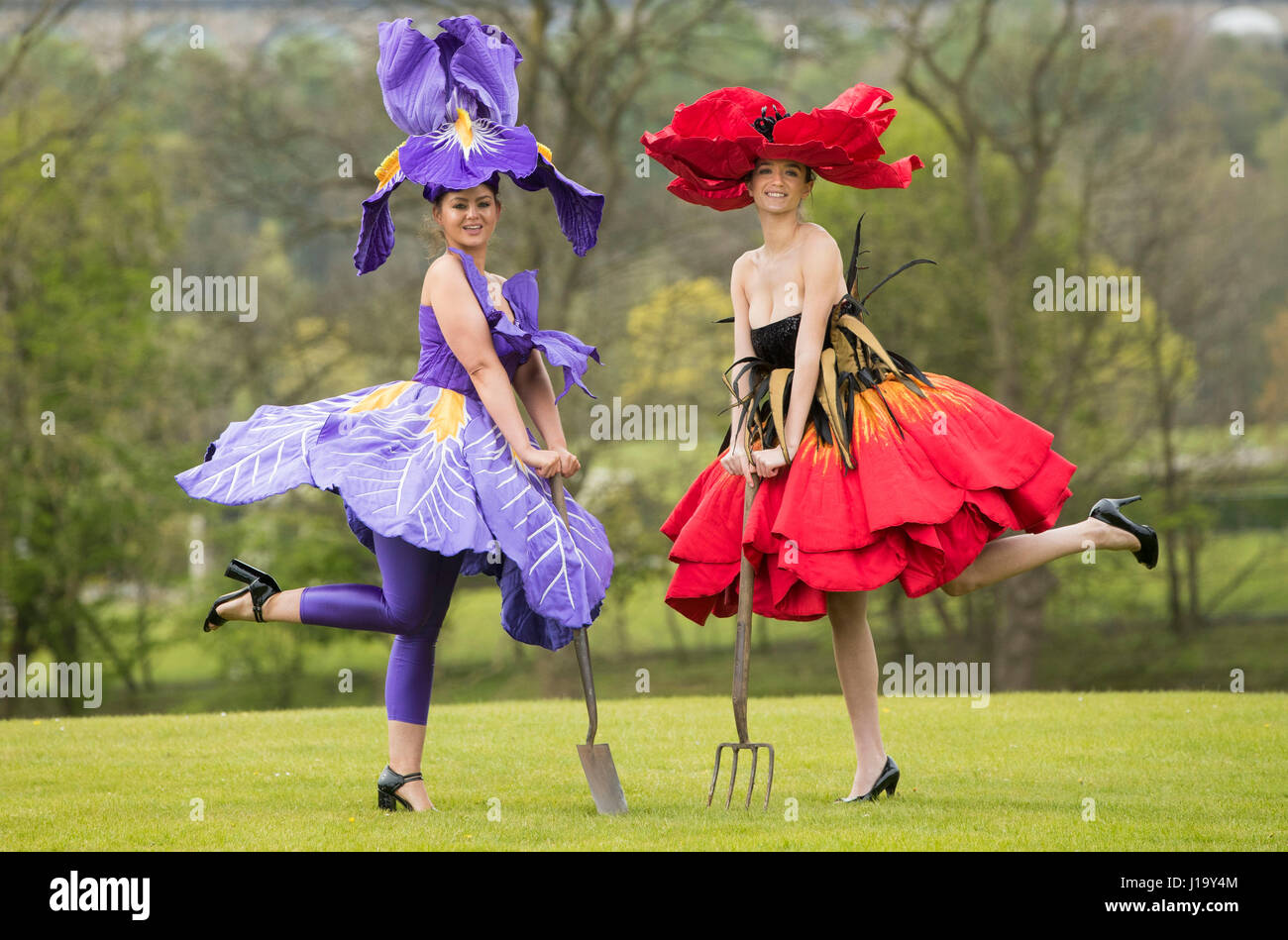 Lauren Green (left) wearing an Iris dress and Abi Moore (right) wearing ...