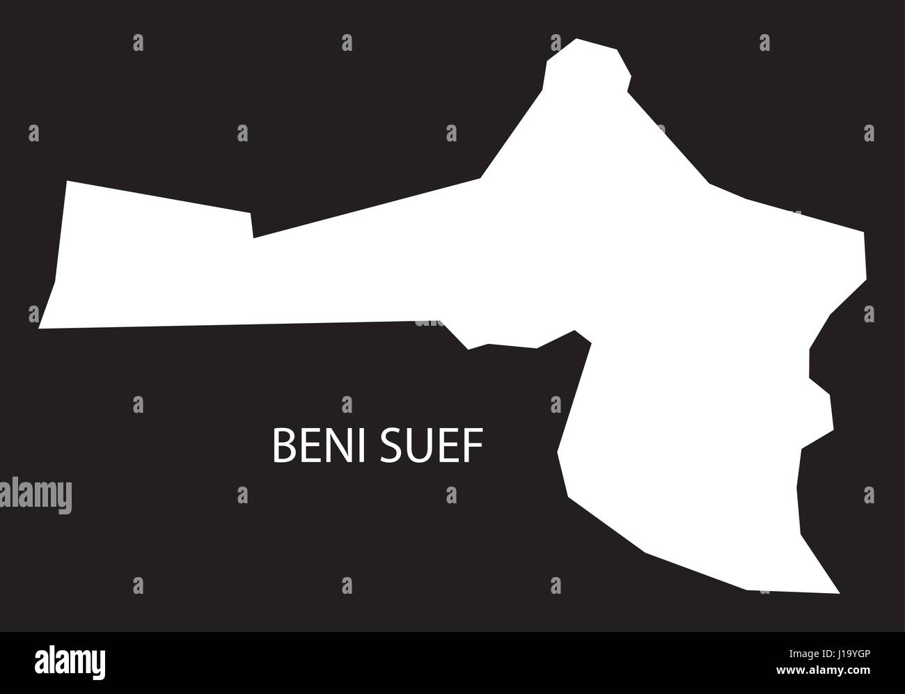 Beni Suef Egypt Map Black Inverted Silhouette Illustration Stock Vector Image And Art Alamy