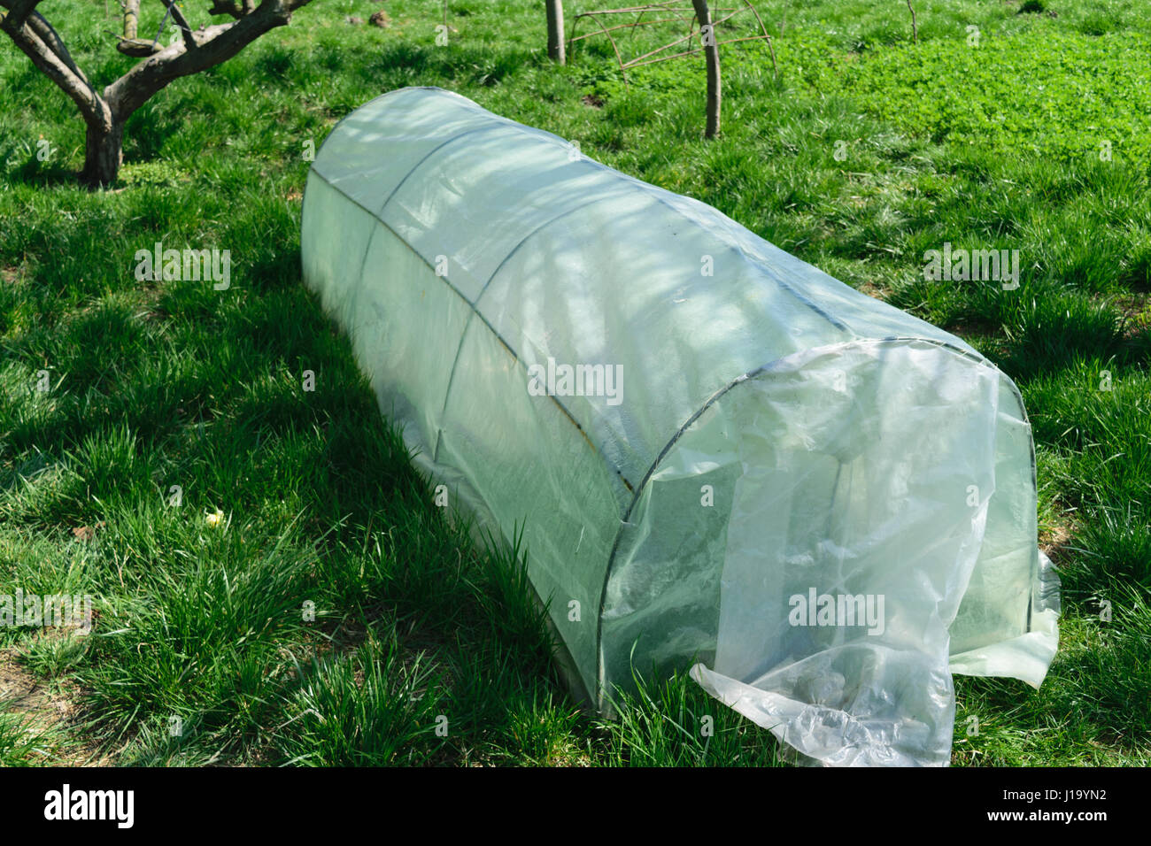diy countryside small greenhouse Stock Photo - Alamy