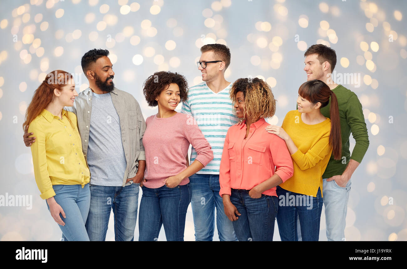 international group of happy smiling people Stock Photo - Alamy