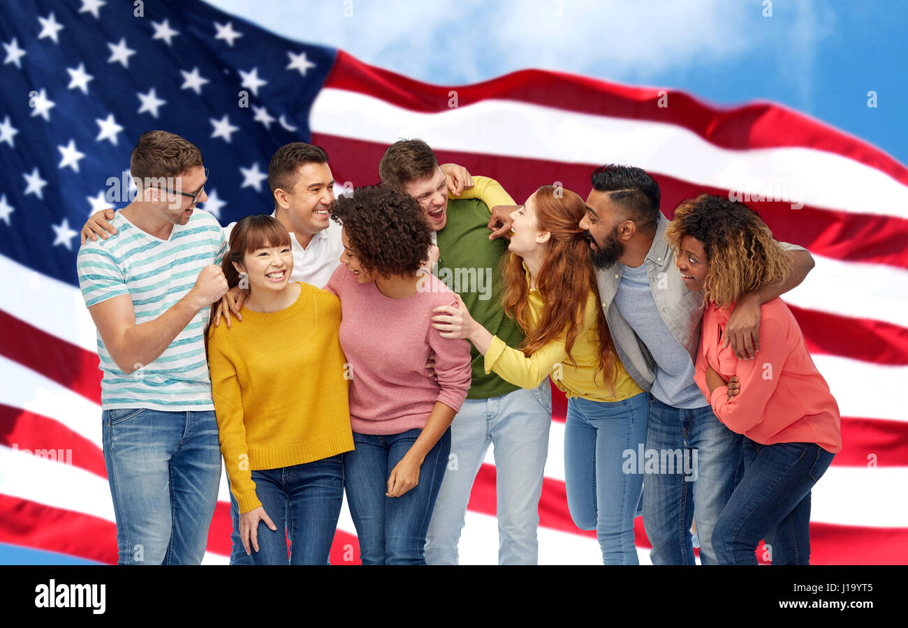 international group of happy laughing people Stock Photo - Alamy