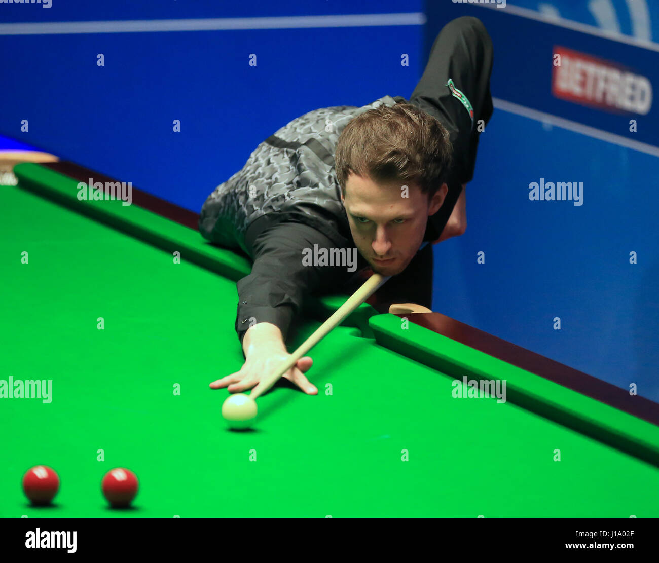 Judd Trump on day five of the Betfred Snooker World Championships at ...