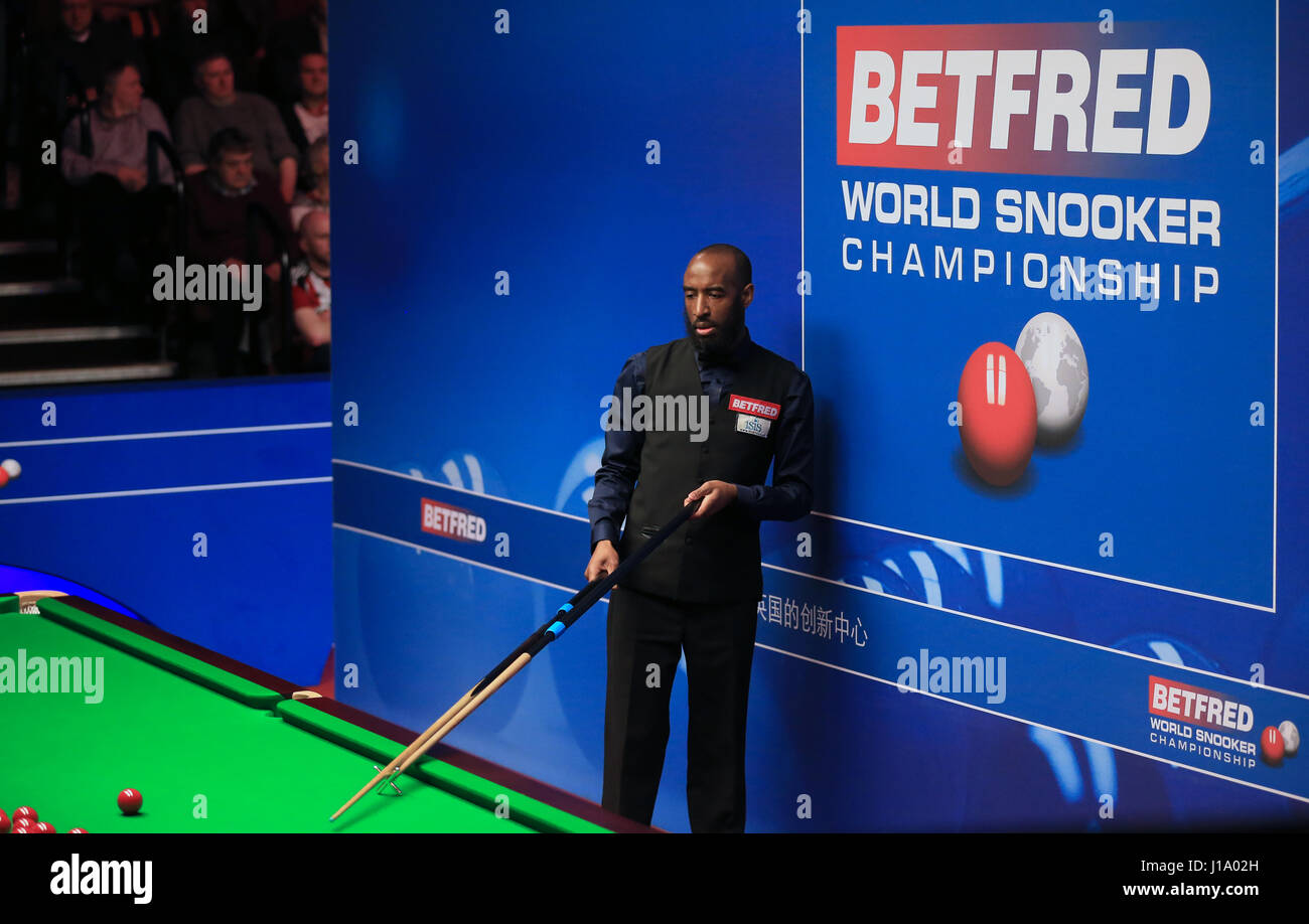 Rory McLeod on day five of the Betfred Snooker World Championships at ...