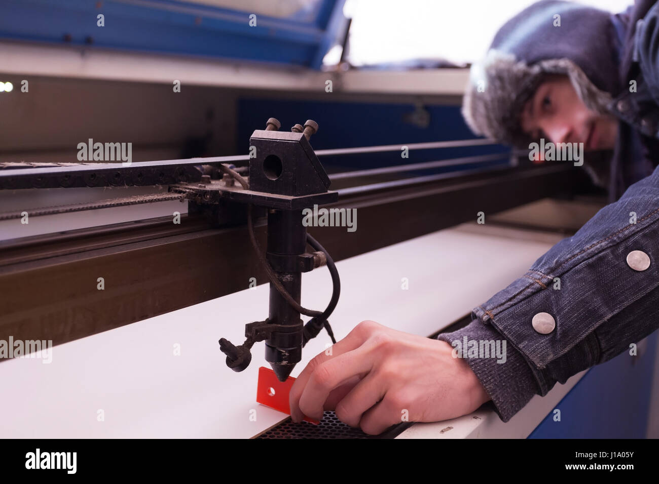 Small workroom with architecture dummy manufacturing Stock Photo - Alamy