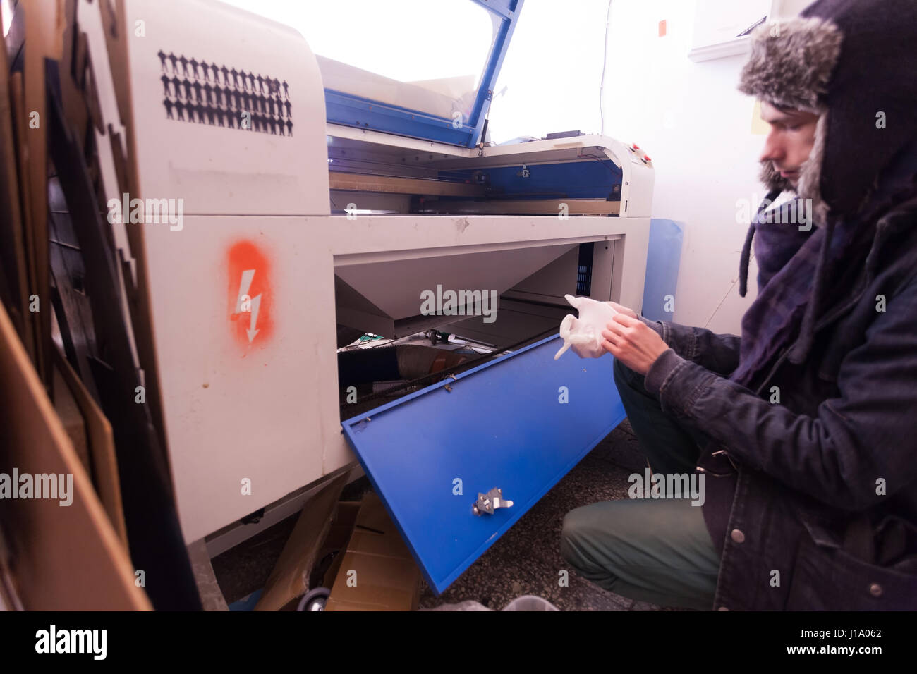 Small workroom with architecture dummy manufacturing Stock Photo - Alamy