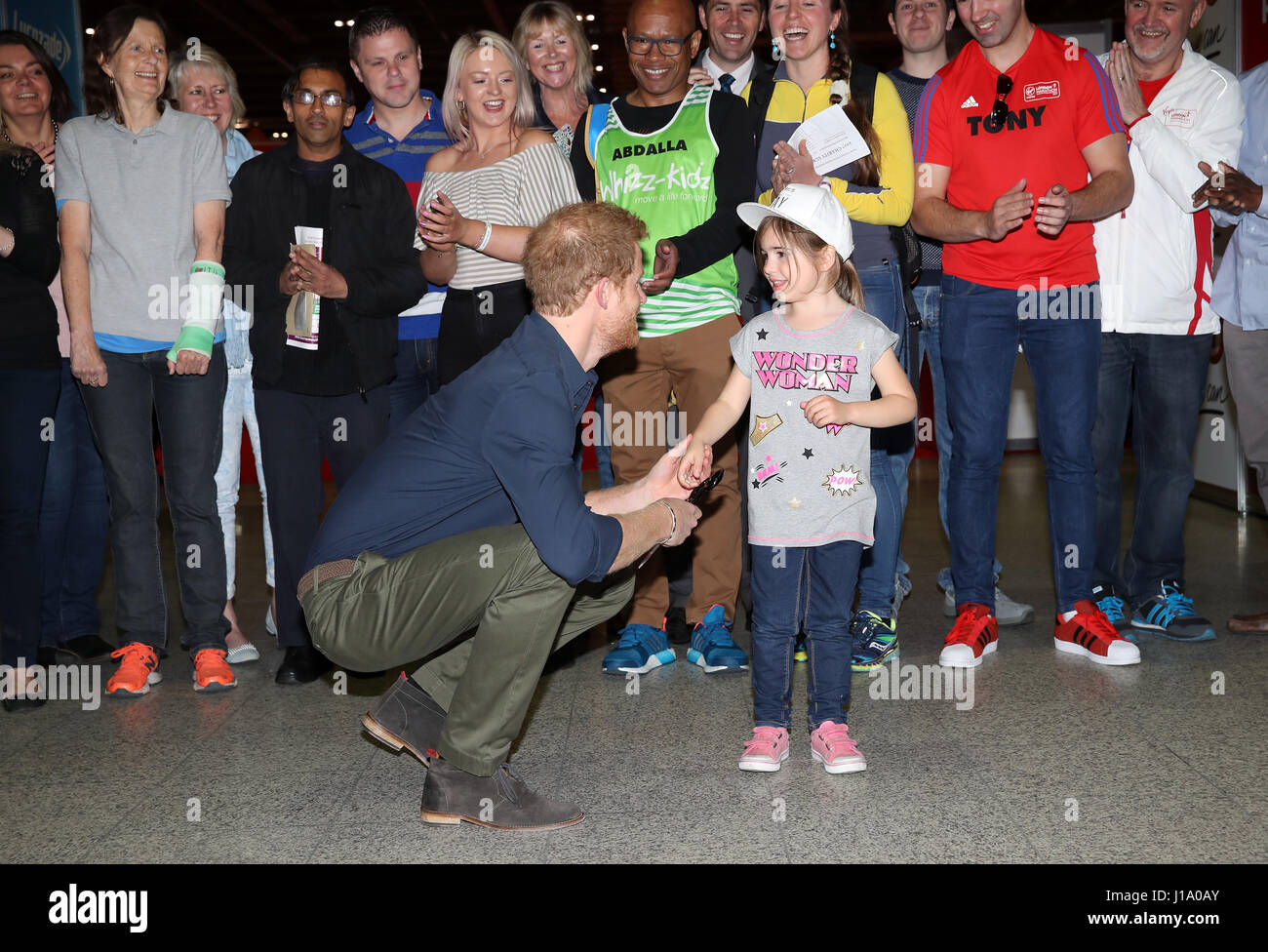 Prince Harry opens this year's Virgin Money London Marathon Expo at the ...
