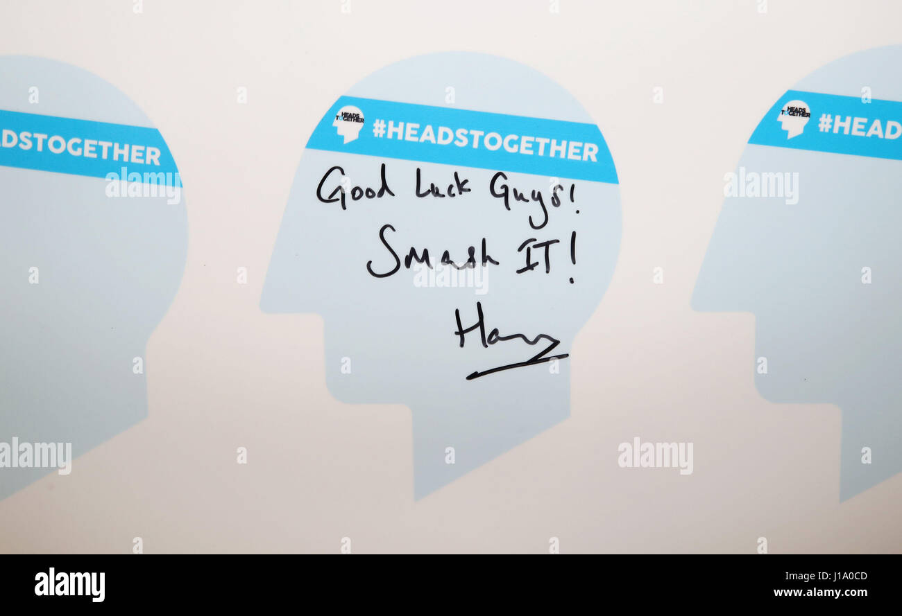 Prince Harry's good luck message which he left as he officially opened ...