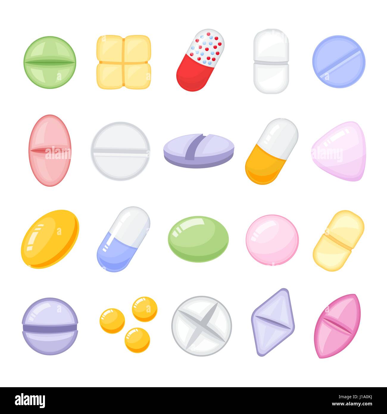 Cartoon medicine capsule pills drug hi-res stock photography and images ...