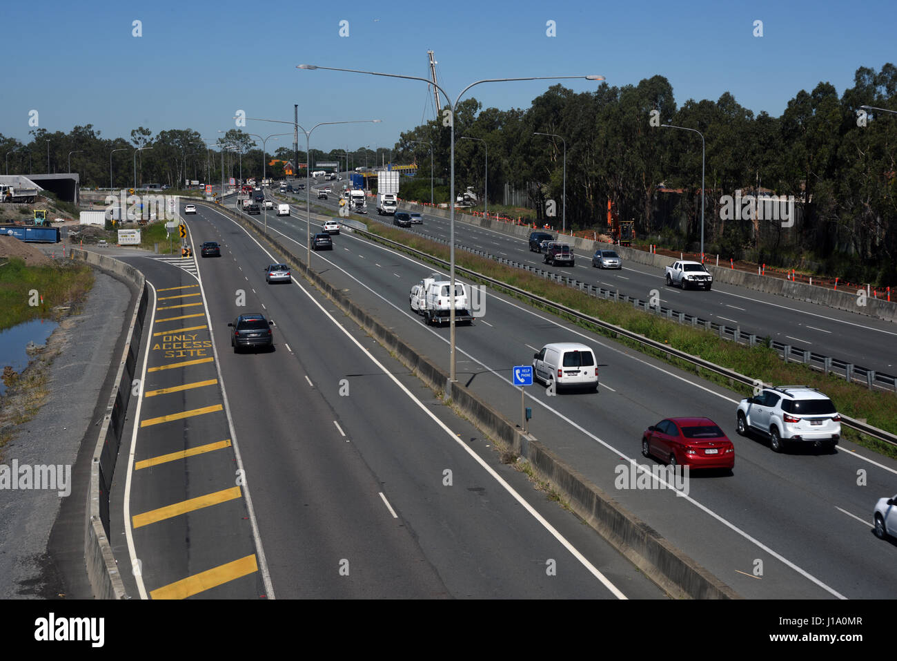 Brisbane, Australia: Gateway Motorway M1 at Bracken Ridge Stock Photo ...