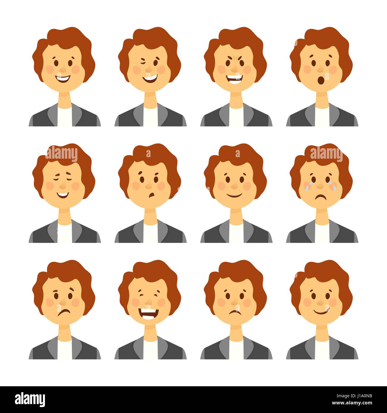 Positive female in face Cut Out Stock Images & Pictures - Alamy