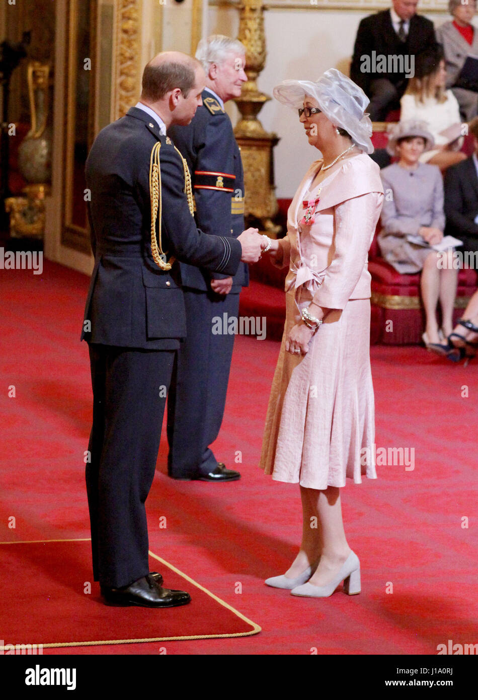 Julie Love, from Glasgow, is made an MBE by the Duke of Cambridge ...