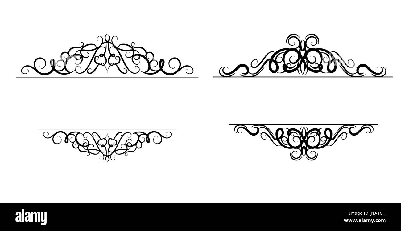 Vintage vector swirl frame set Stock Vector Image & Art - Alamy