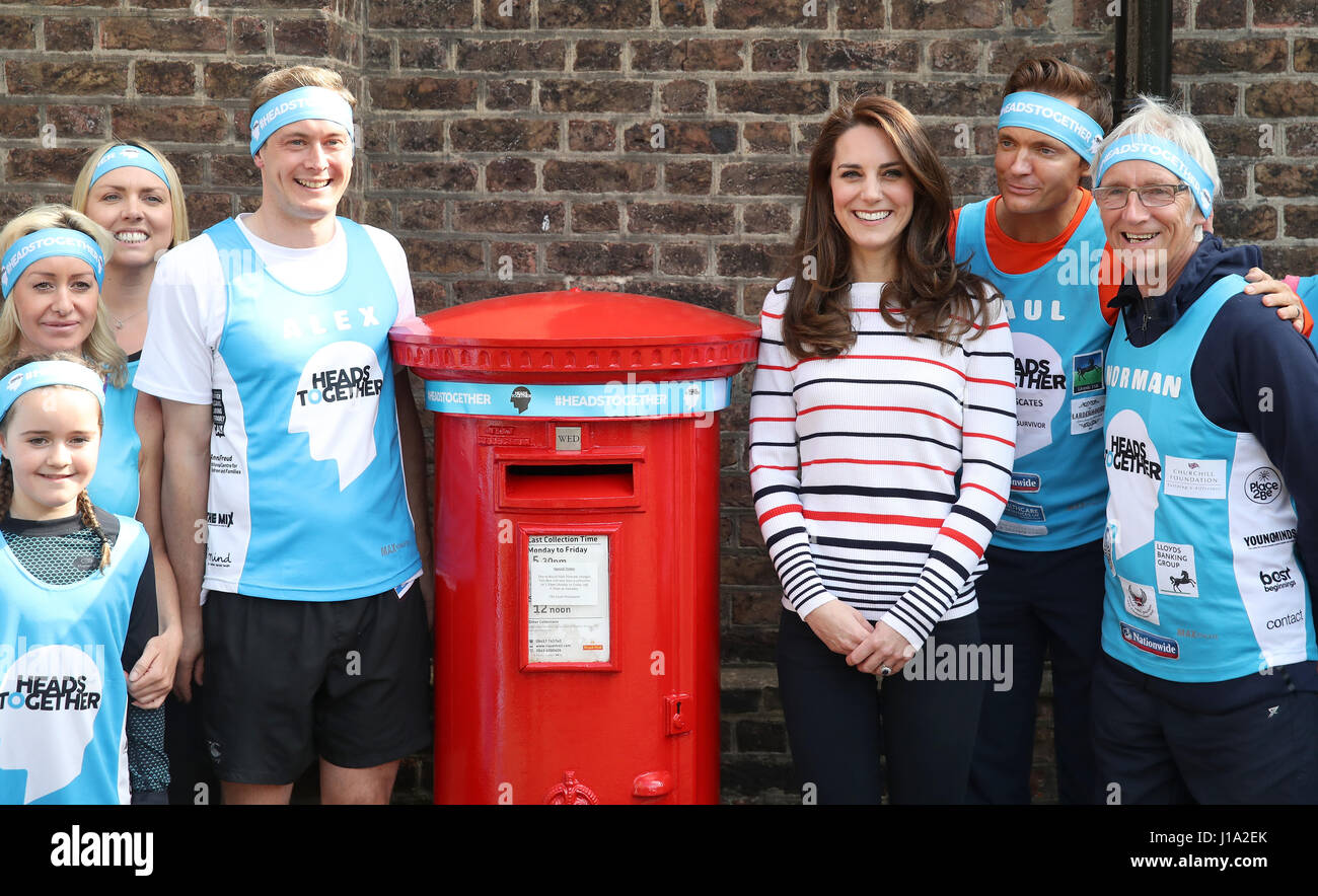 The Duchess of Cambridge (centre right) with Alex Stanley (centre left ...