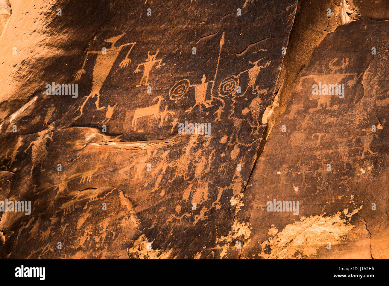 Petroglyphs near Moab, Utah Stock Photo - Alamy