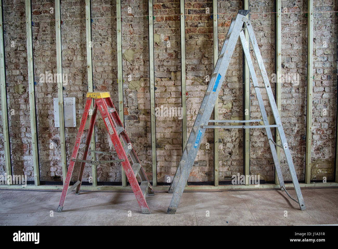 Broken ladder wood hi-res stock photography and images - Alamy