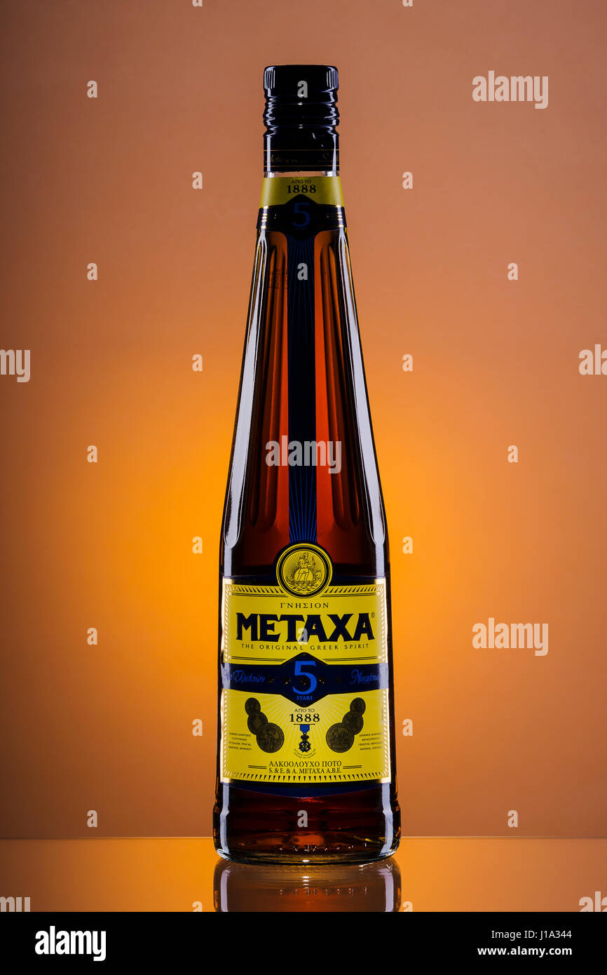 Metaxa on gradient background Stock Photo - Alamy