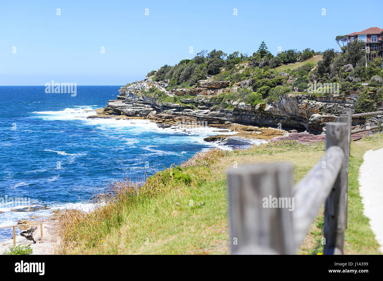 View at the Bondi beach in Australia Stock Photo - Alamy