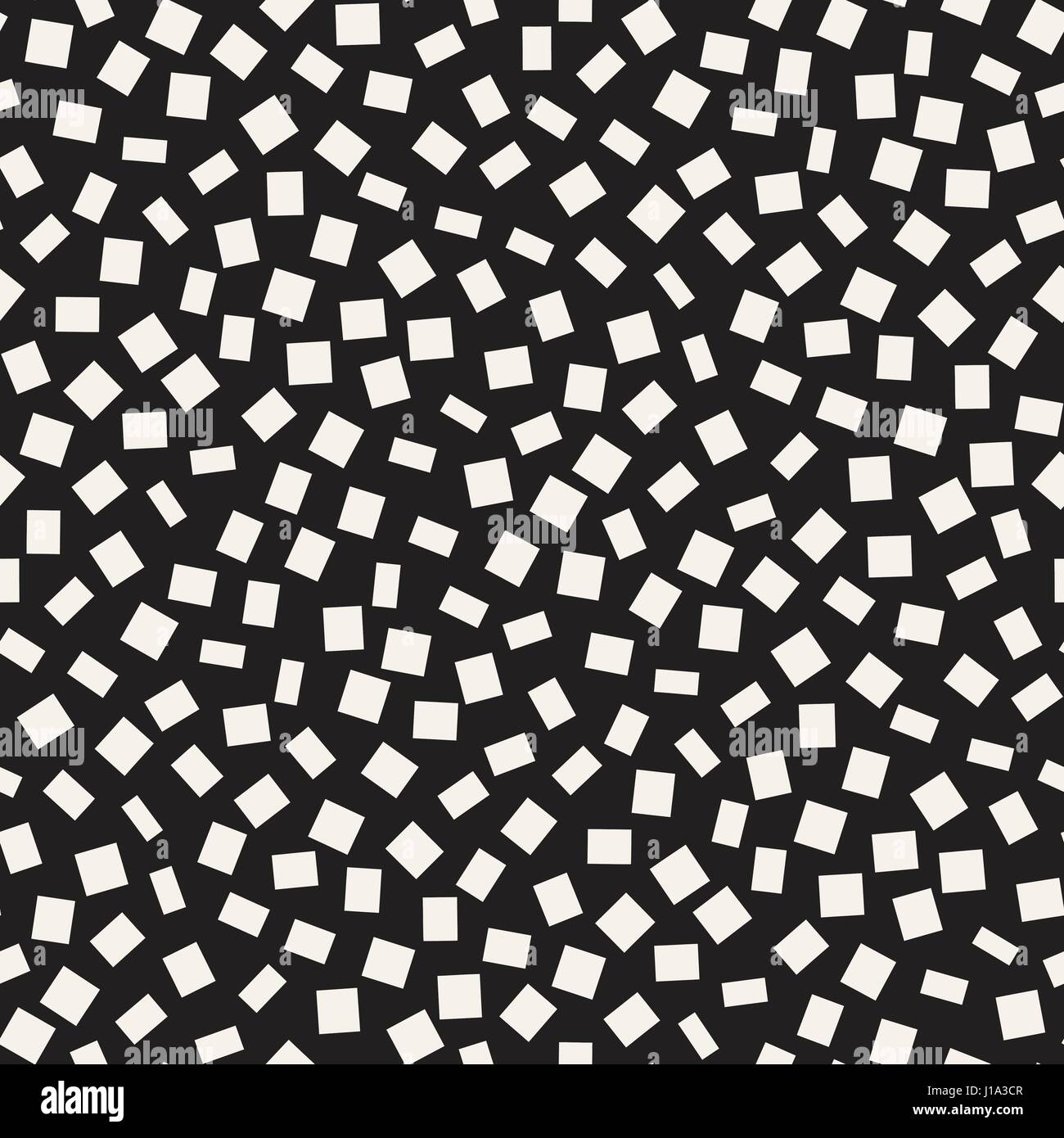 Trendy Texture With Scattered Geometric Shapes. Inspired by Memphis Design. Abstract Monochrome ...