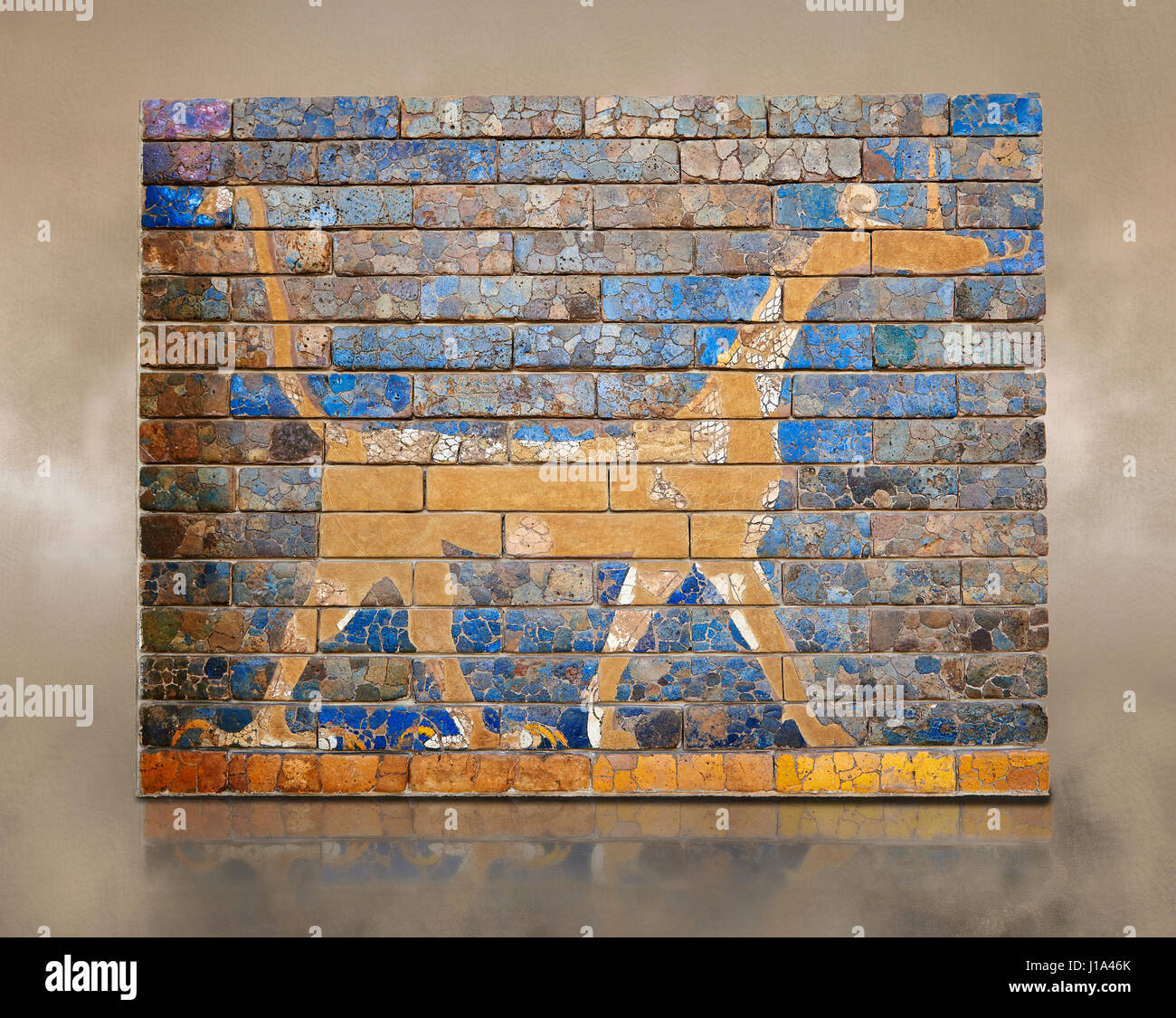 Coloured glazed brick panels depicting the mythical composite animal ...